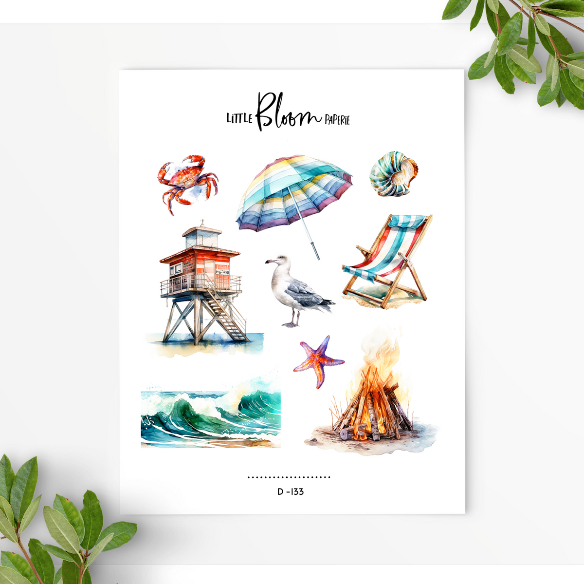Seaside Deco - 01 | Journaling Deco – LittleBloomPaperie