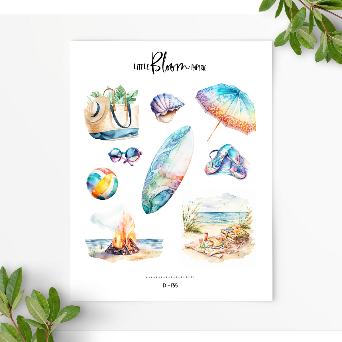 Seaside Deco - 03 | Journaling Deco – LittleBloomPaperie