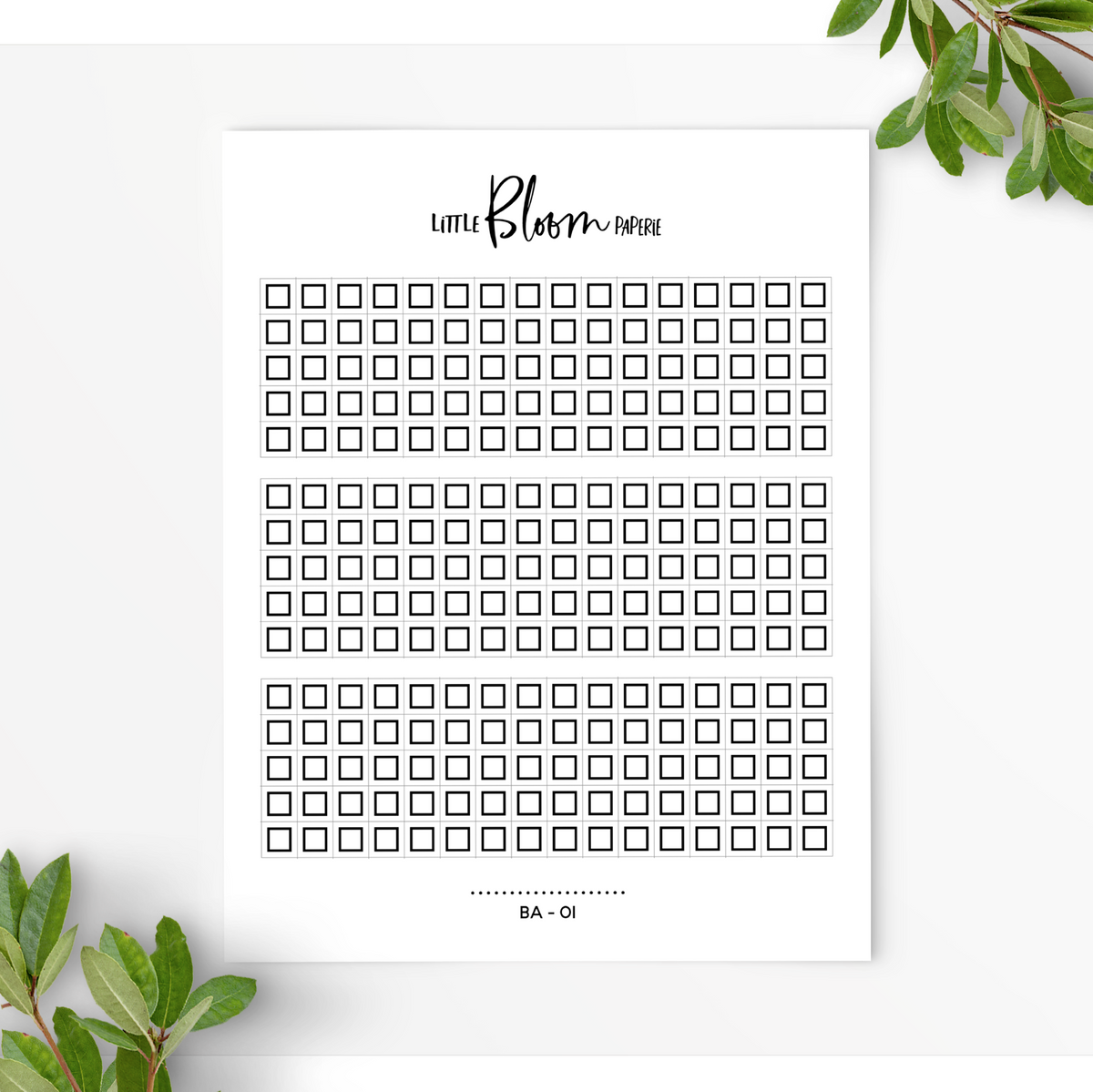 Single Checklist Squares – LittleBloomPaperie