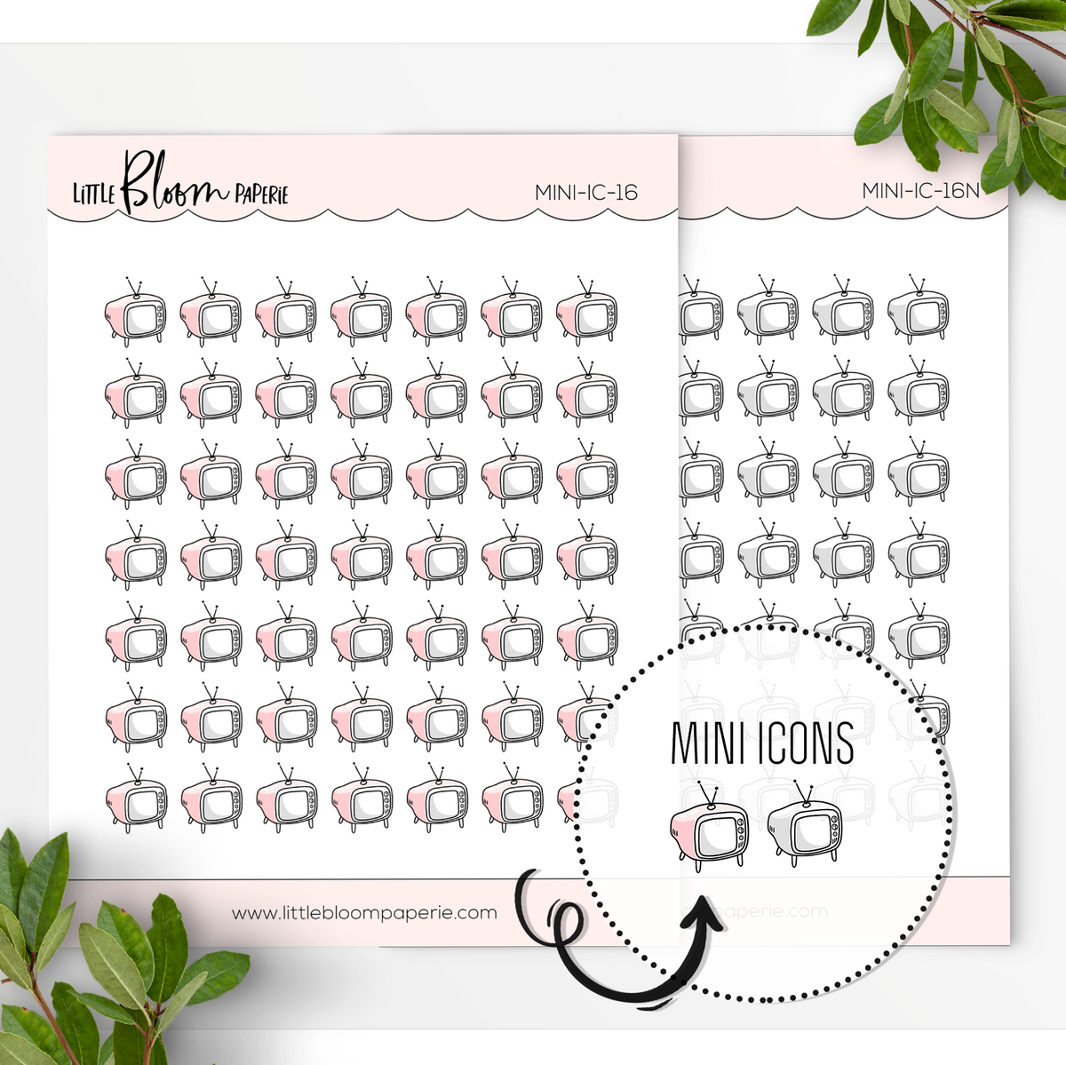 Retro TV | MINI Doodle Icons – LittleBloomPaperie