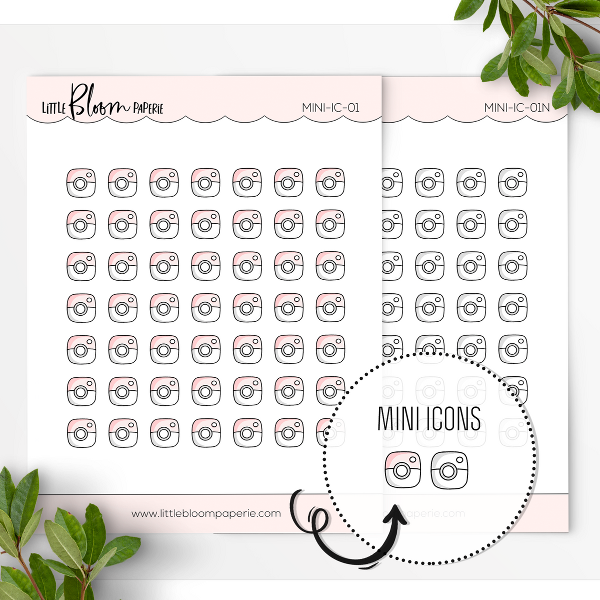 IG social media sticker | MINI Doodle Icons – LittleBloomPaperie