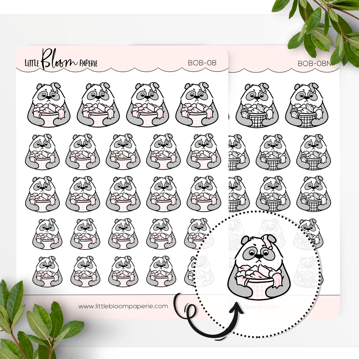 Laundry BOB | Bob the Panda Stickers – LittleBloomPaperie