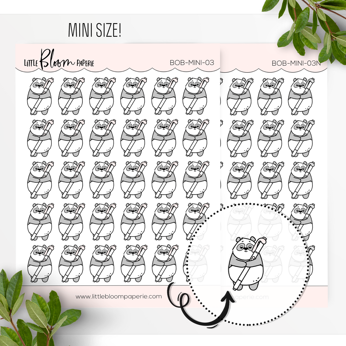 Highlight MINI BOB | Bob the Panda Stickers – LittleBloomPaperie