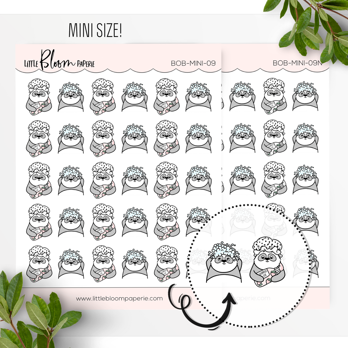 Hair wash MINI BOB | Bob the Panda Stickers – LittleBloomPaperie