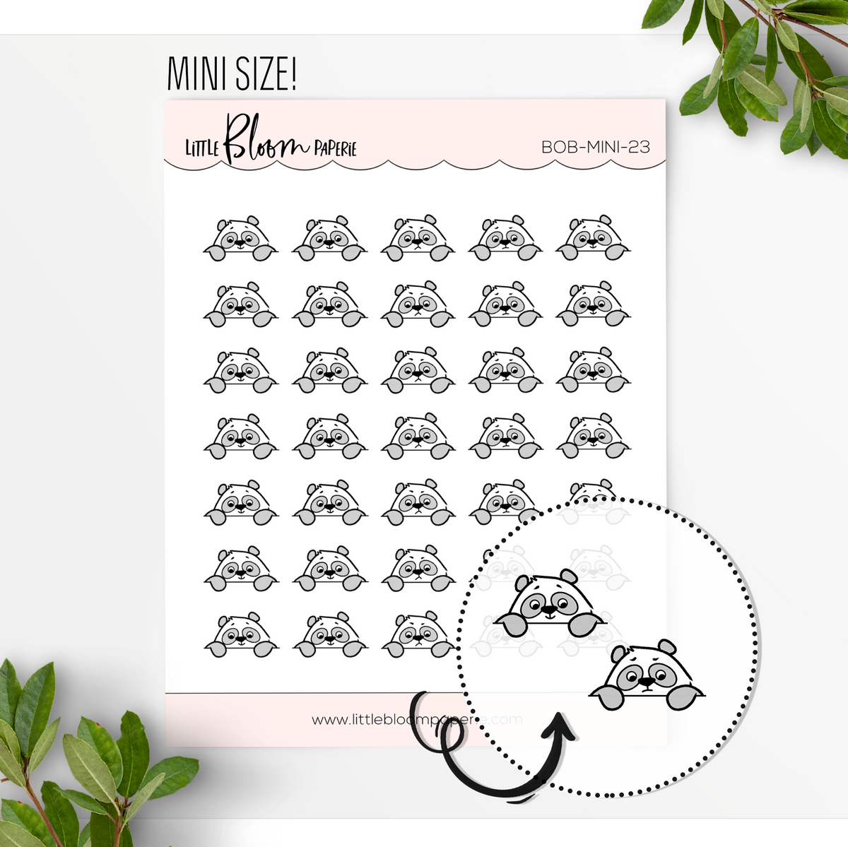 Peeking MINI BOB | Bob the Panda Stickers – LittleBloomPaperie
